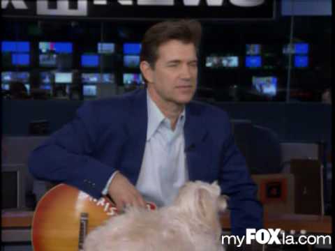 Chris Isaak Sings to Rodney the dog - YouTube