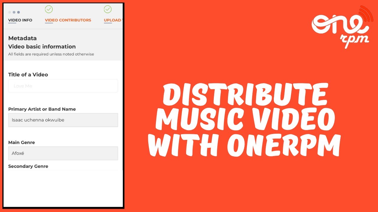 How to Distribute Music Video With onerpm - YouTube