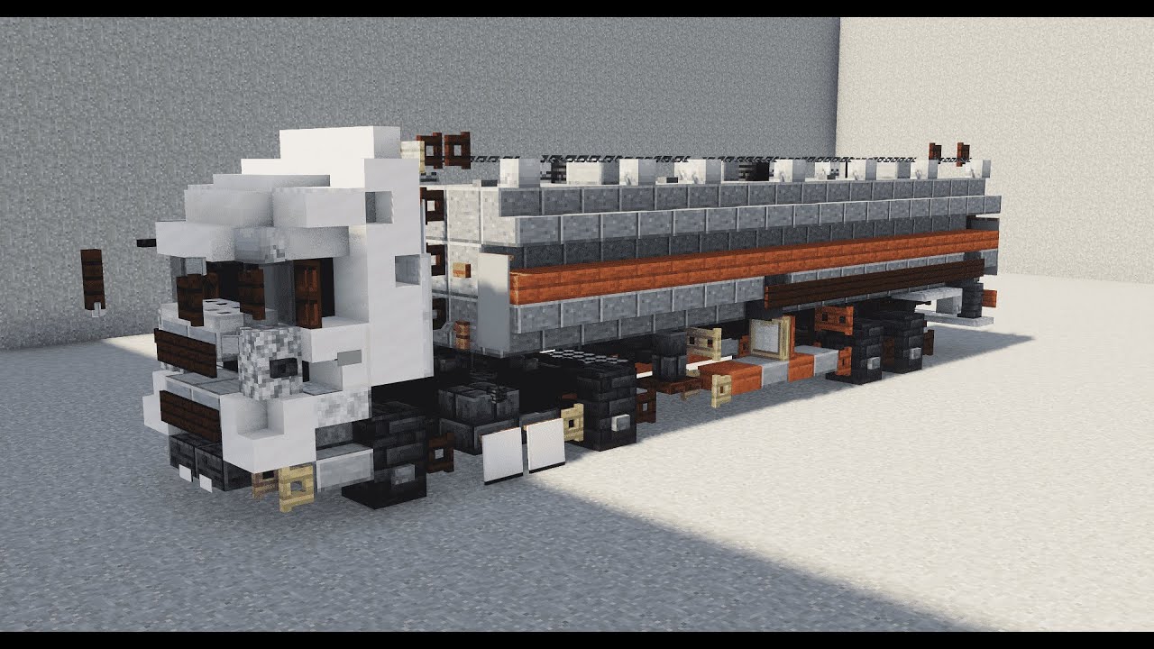 【Minecraft】Tank semi-trailer Tutorial (1.5:1) - YouTube