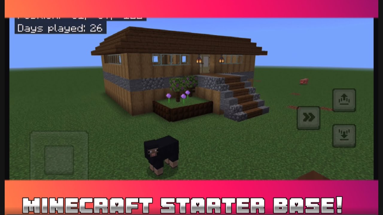 Minecraft a how to build a simple starter base! (Easy tutorial) # ...