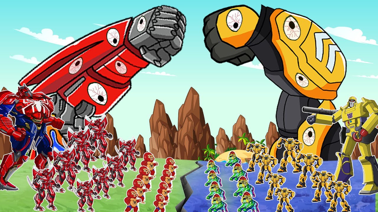 Team Transfomers vs Team Godzilla Kong: plane, baby zombie & optimus ...