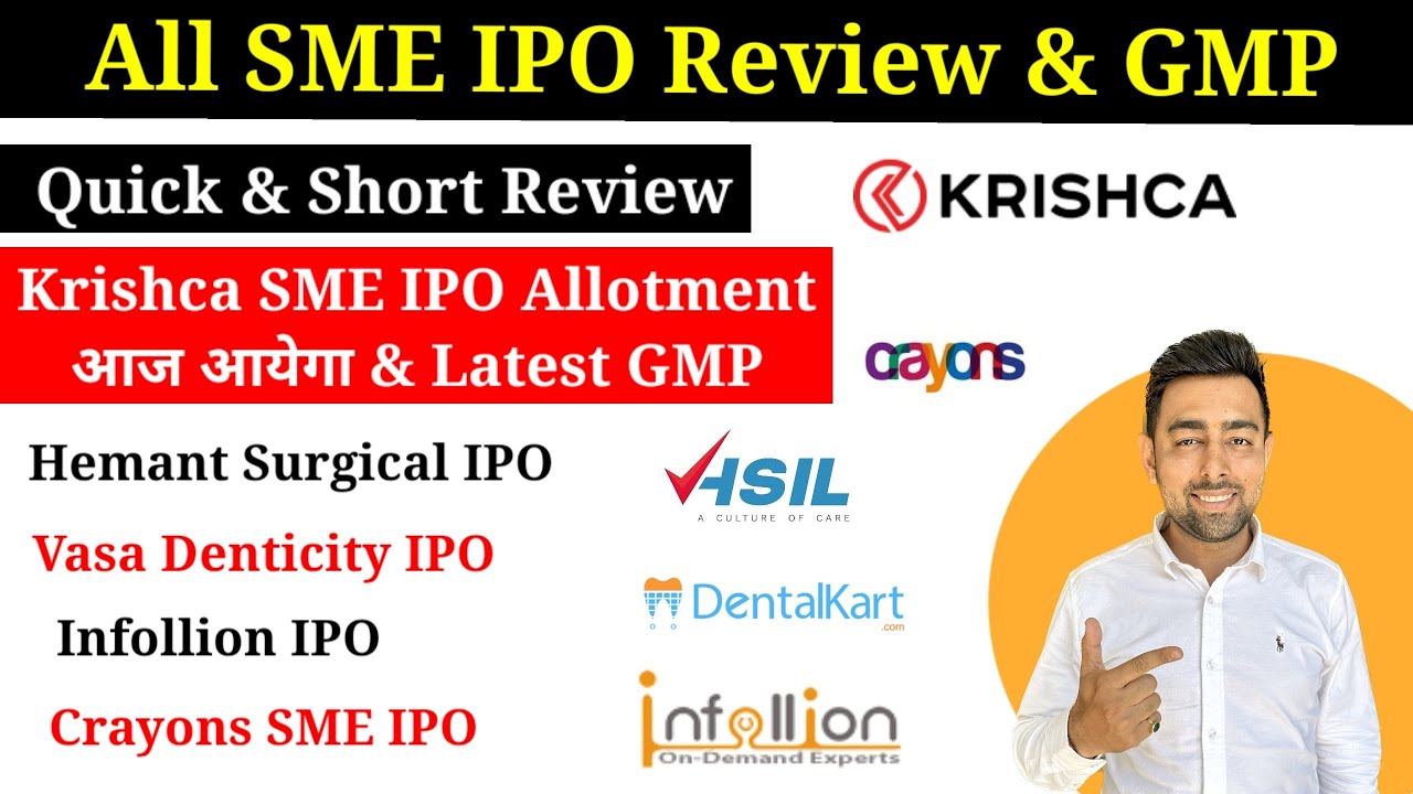 Krishca IPO Allotment | All SME IPO GMP | All SME IPO Review | Jayesh ...