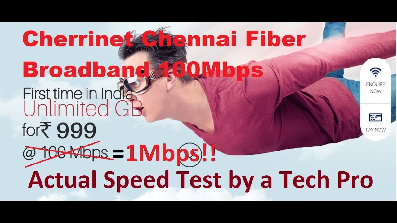 Cherrinet Chennai ISP actual Speed test 100 Mbps@Rs.1262 Unlimited by a ...