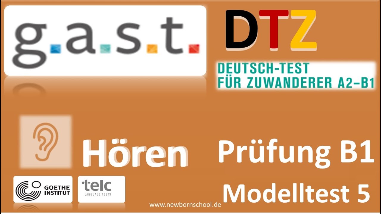 Dtz New Logo G. A. S. T. DTZ B1, Hören, Prüfungen B1 Neu 2024