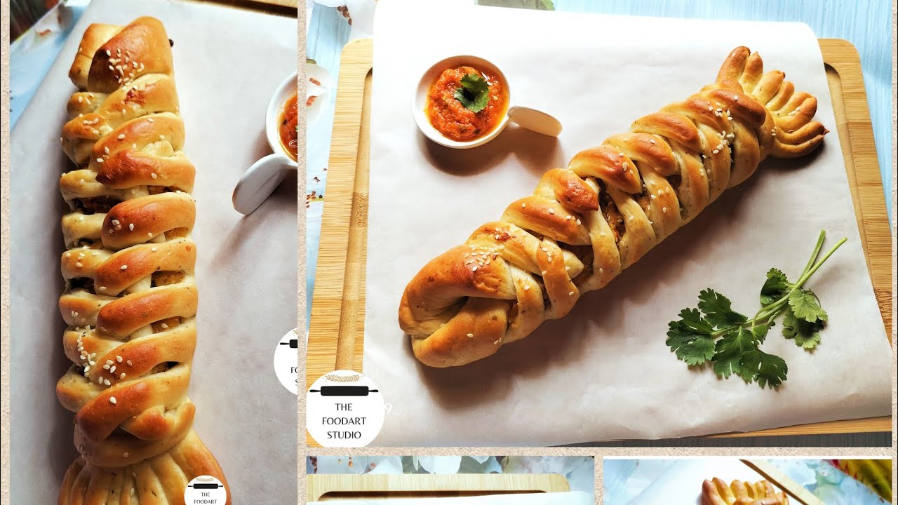 Stuffed Breads ( Fish Design) #food #cooking #baking #bread #eggless # ...