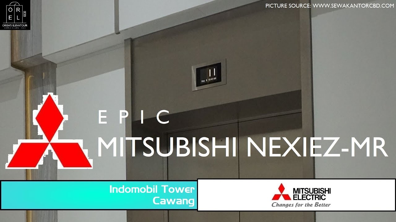 Epic Mitsubishi Elevator at Indomobil Tower Cawang - YouTube