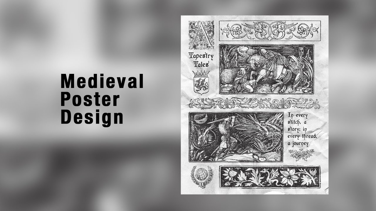Medieval/Camelot poster design process/tutorial (timelapse) - YouTube