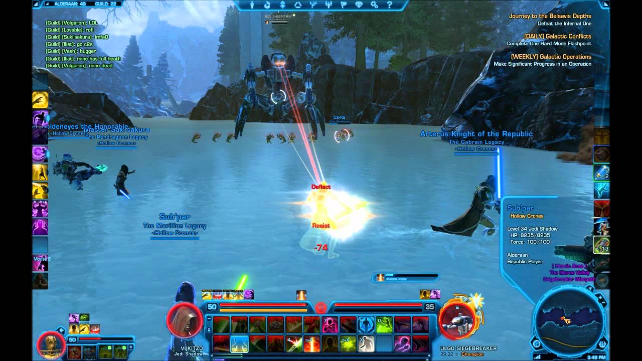 SWTOR: An armada of C2-N2 droids takes on Alderaan World Boss - YouTube