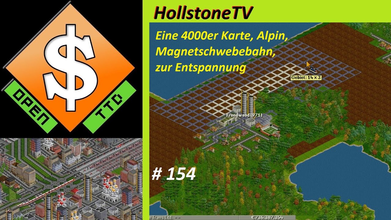 154 OpenTTD Deutsch 4000er Karte Magnetschwebebahn Opa Mario zockt ...