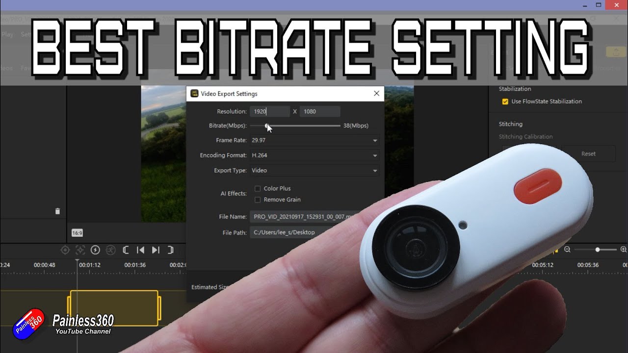 Which Insta360 Studio bitrate is best for Caddx Peanut flowstate ...