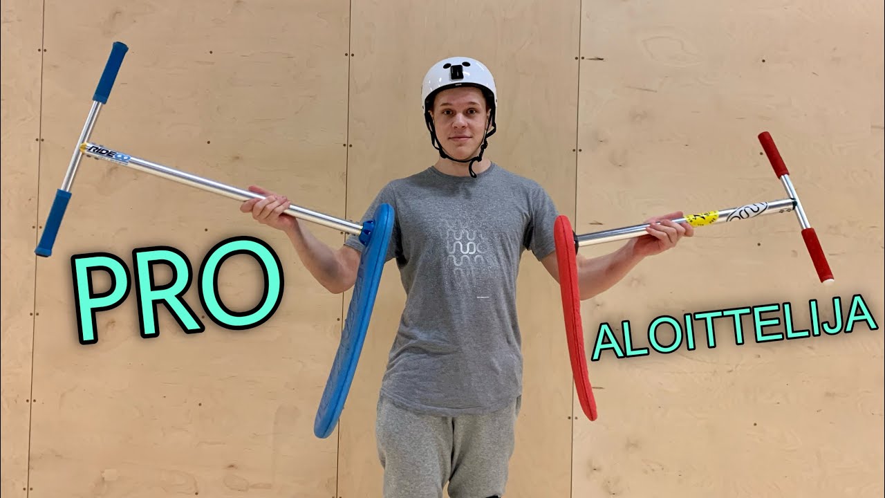 INDO PRO VS INDO ALOITTELIJA (TESTISSÄ TRAMPOLIINISCOOTIT) - YouTube