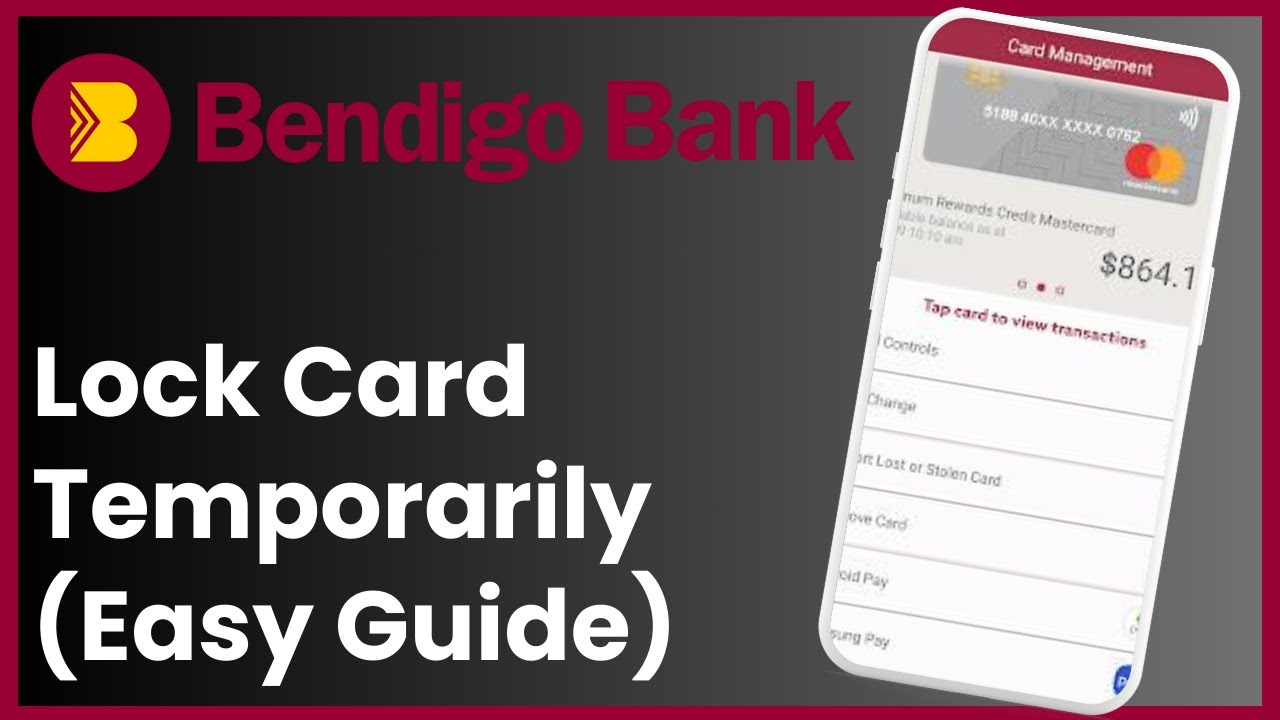 How to lock the Bendigo bank card temporarily - YouTube