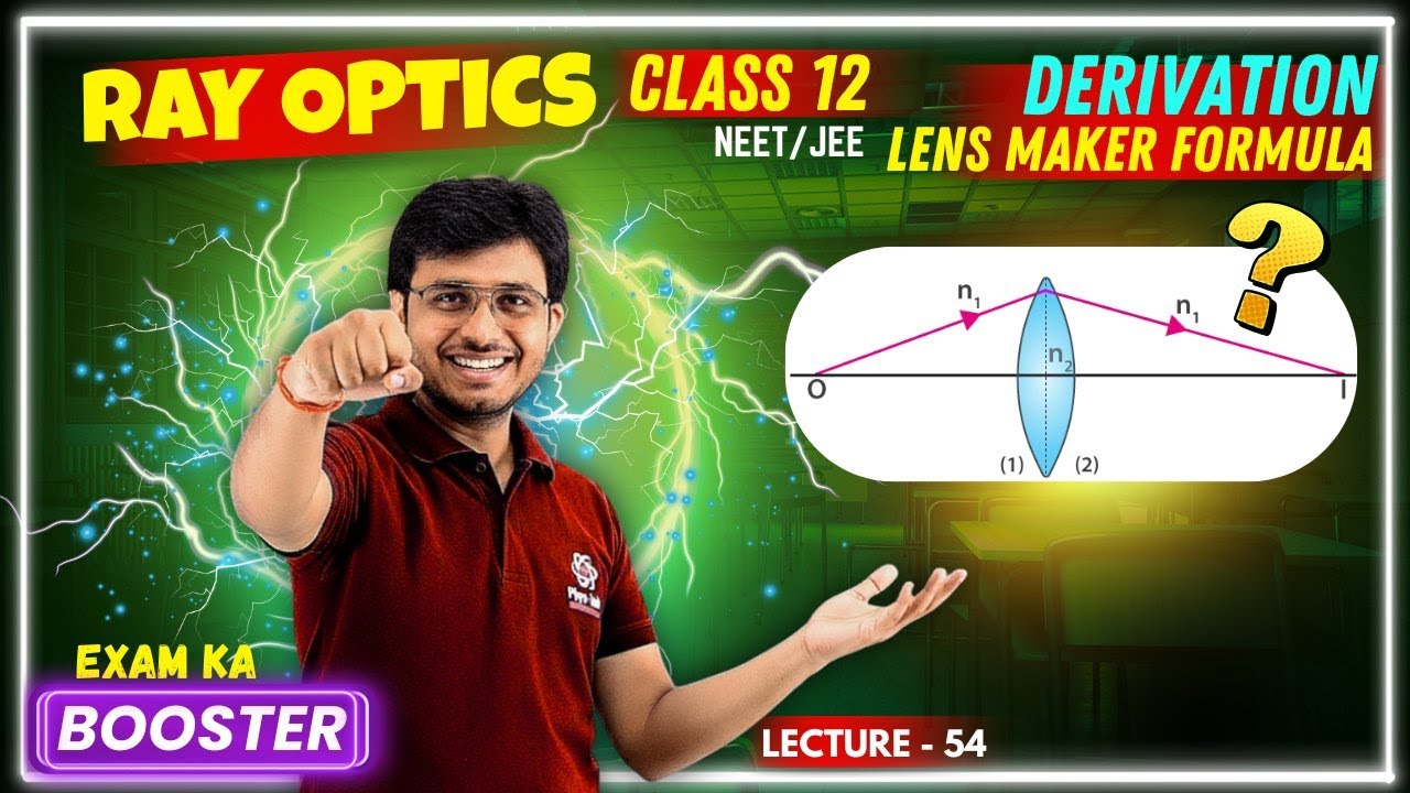 Class 12 Board: Derivation of Lens Maker Formula | Ray Optics NEET/JEE ...