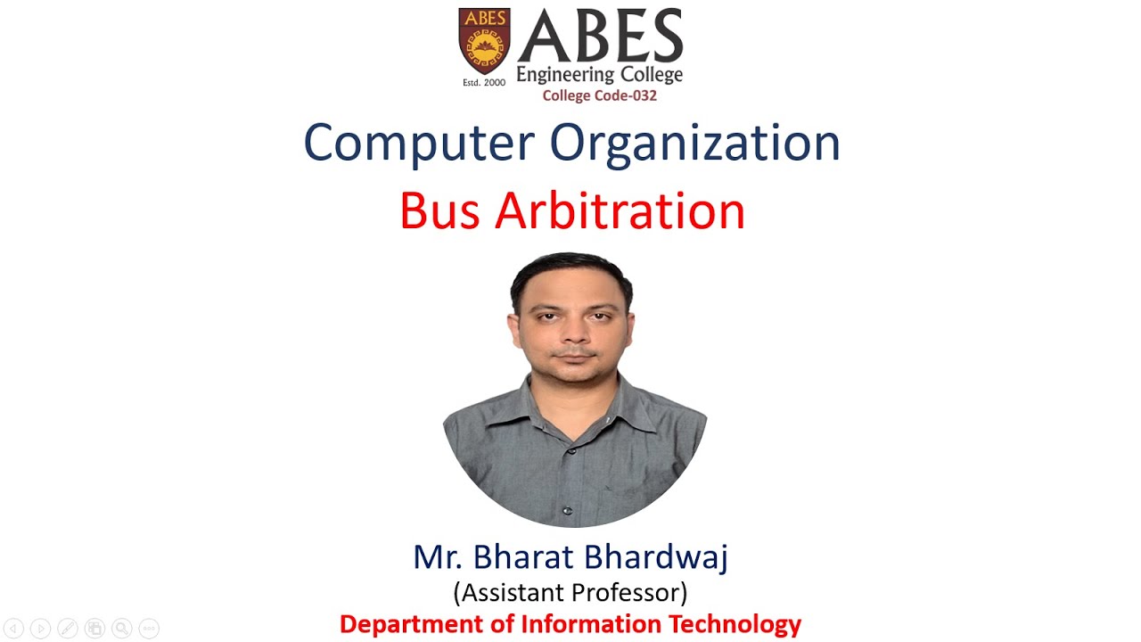 Bus Arbitration | Computer Organization | ABES Engineering College ...