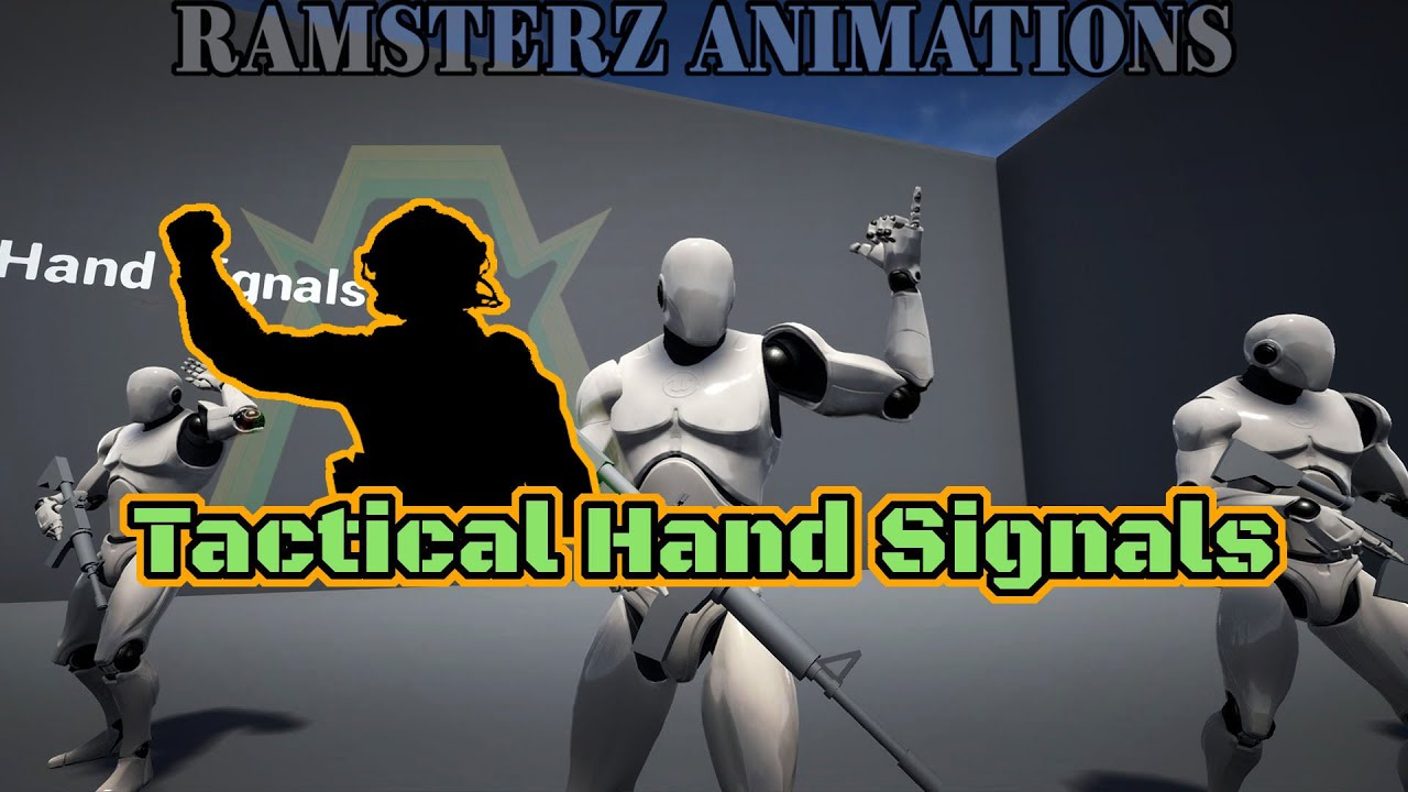 Tactical Hand Signals - Animations for Unreal Engine or Unity - YouTube