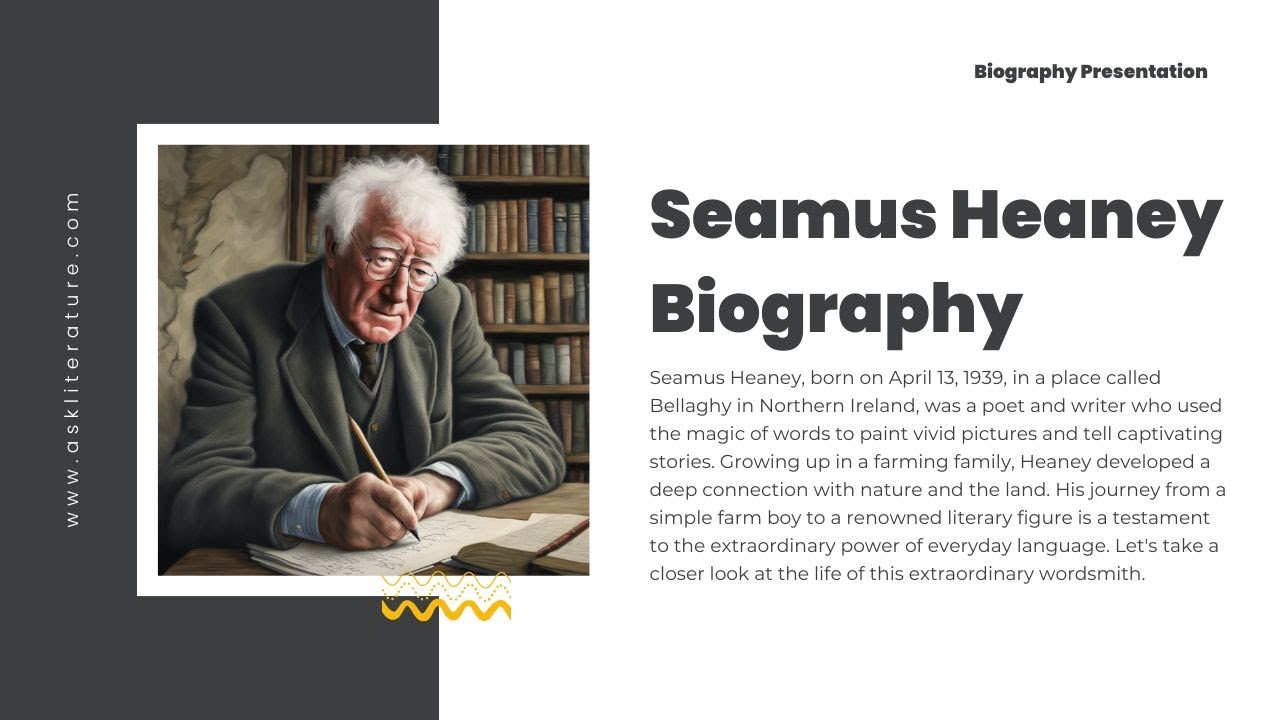 Seamus Heaney Biography | A Comprehensive Exploration - YouTube
