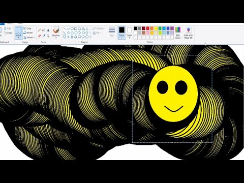 MS PAINT || How to make a 3d snake on microsoft paint || full tutorial ...