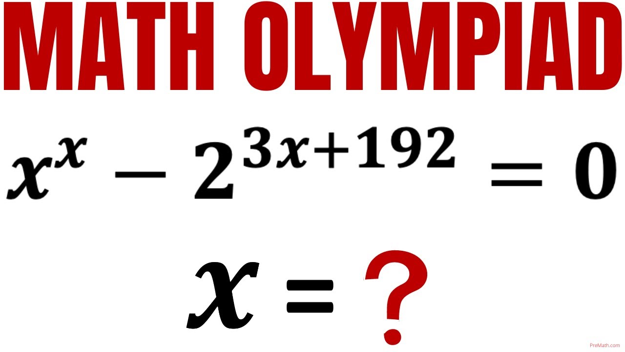 Mathematical Olympiad Learn How To Solve Exponential Equation Quickly Mathematical Olympiad Learn How To Solve Exponential Equation Quickly