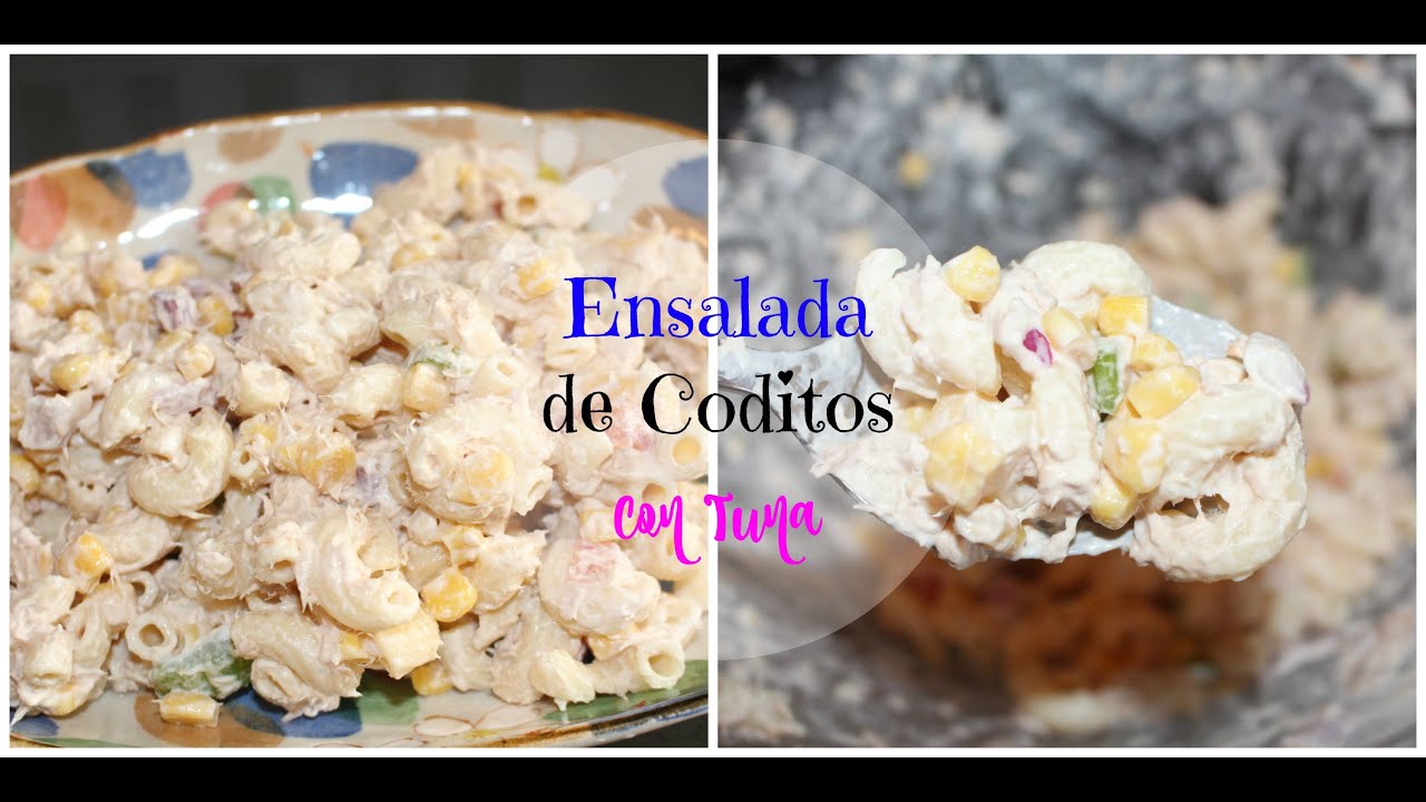facil ensalada de coditos con tuna (atun) | Cocinando Con Ros Emely ...