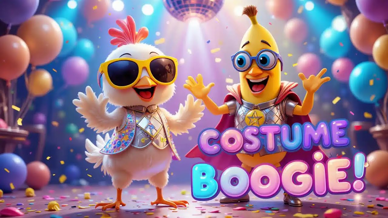 Costume Party Boogie! Adorable Chicken & Banana Dance Party | 3D ...