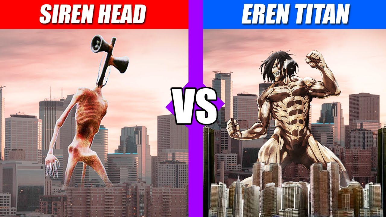 Siren Head vs Eren Attack Titan | SPORE - YouTube