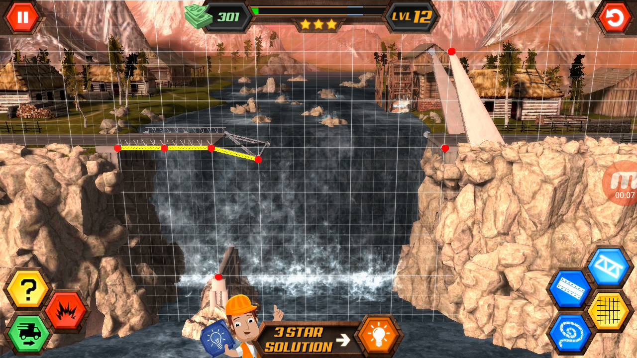 Bridge Construction Simulator 3d level 12. - YouTube