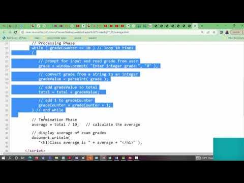 chapter 7 and 8: JavaScript: control statement: parts I and II - YouTube