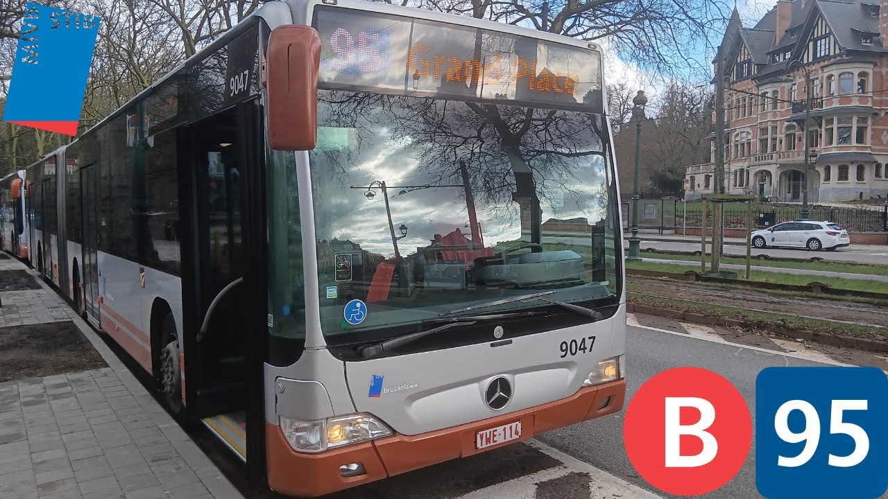 (Bus Stib) Voyage complet ligne 95 Grand-Place à Wiener Citaro G C1 ...