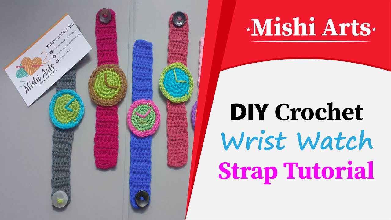 DIY Crochet Wrist Watch Strap Tutorial - YouTube