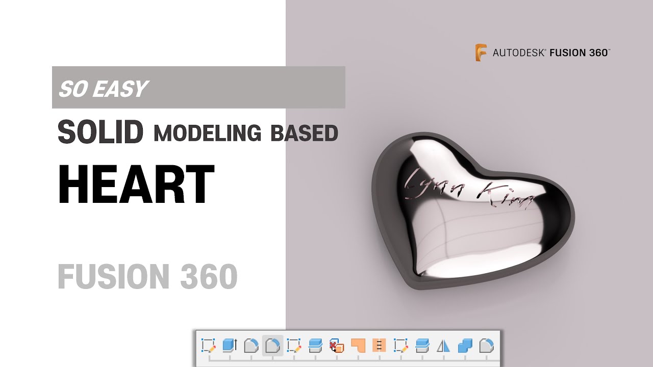 💛 솔리드 모델링으로 둥근 하트볼 쉽게 만들기 💛 오토데스크 Autodesk 퓨전 FUSION 360 - YouTube