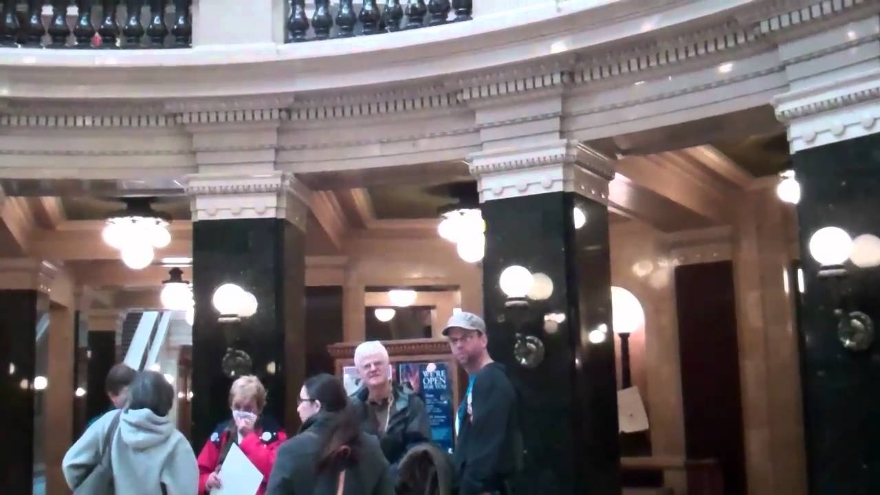 WI Assemblyman Brett Hulsey facilitates poster display on rotunda floor ...