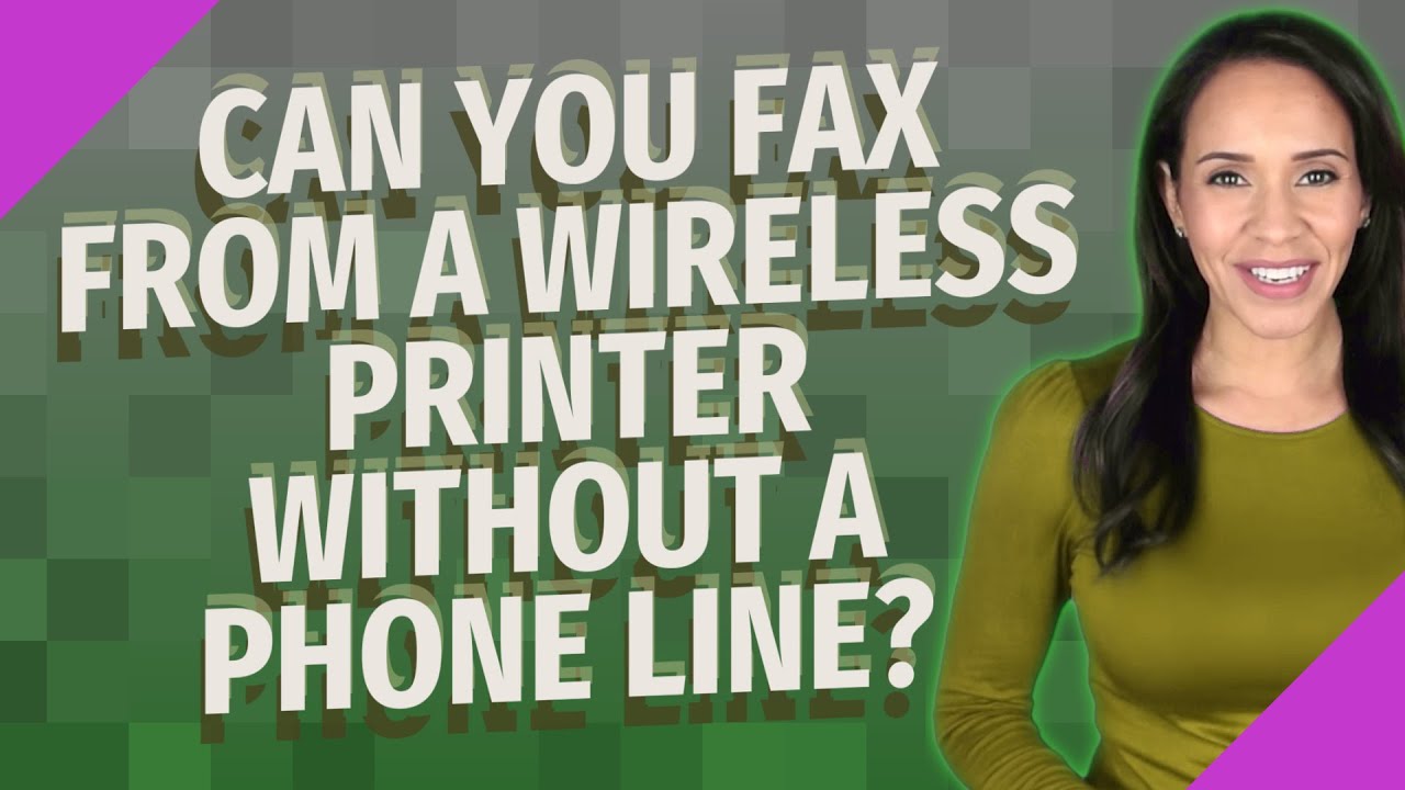 Can you fax from a wireless printer without a phone line? - YouTube