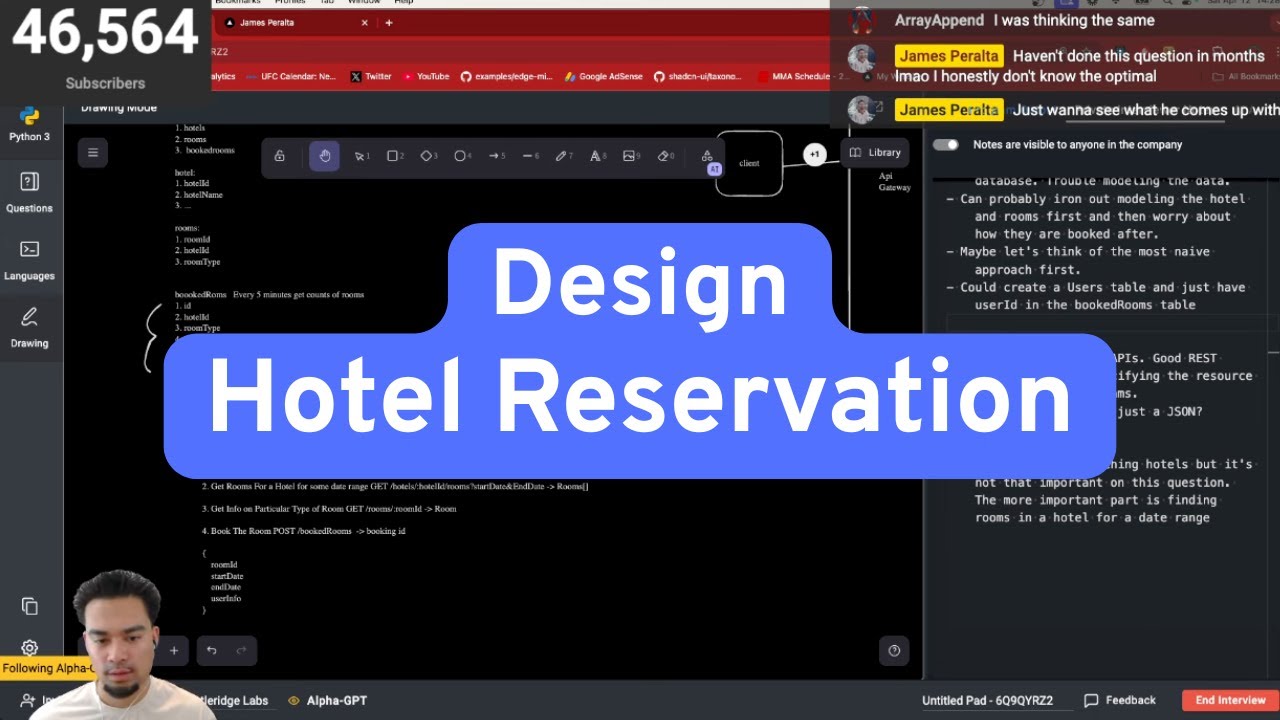 Design Hotel Reservation System w/ @Alpha-Code - YouTube