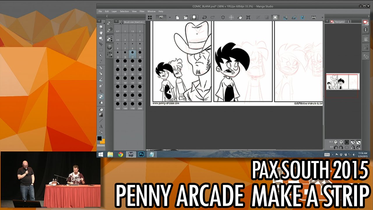 PAX SOUTH 2015 Penny Arcade Make A Strip - YouTube