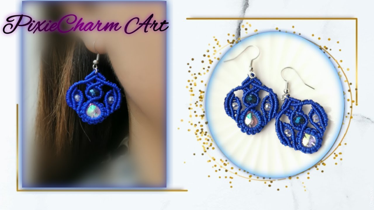 Making Easy Macrame Earrings with me! - YouTube