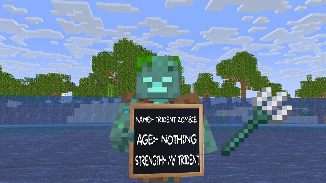 Minecraft PE, MOB Hunting Feat Trident | Episode 3 - YouTube