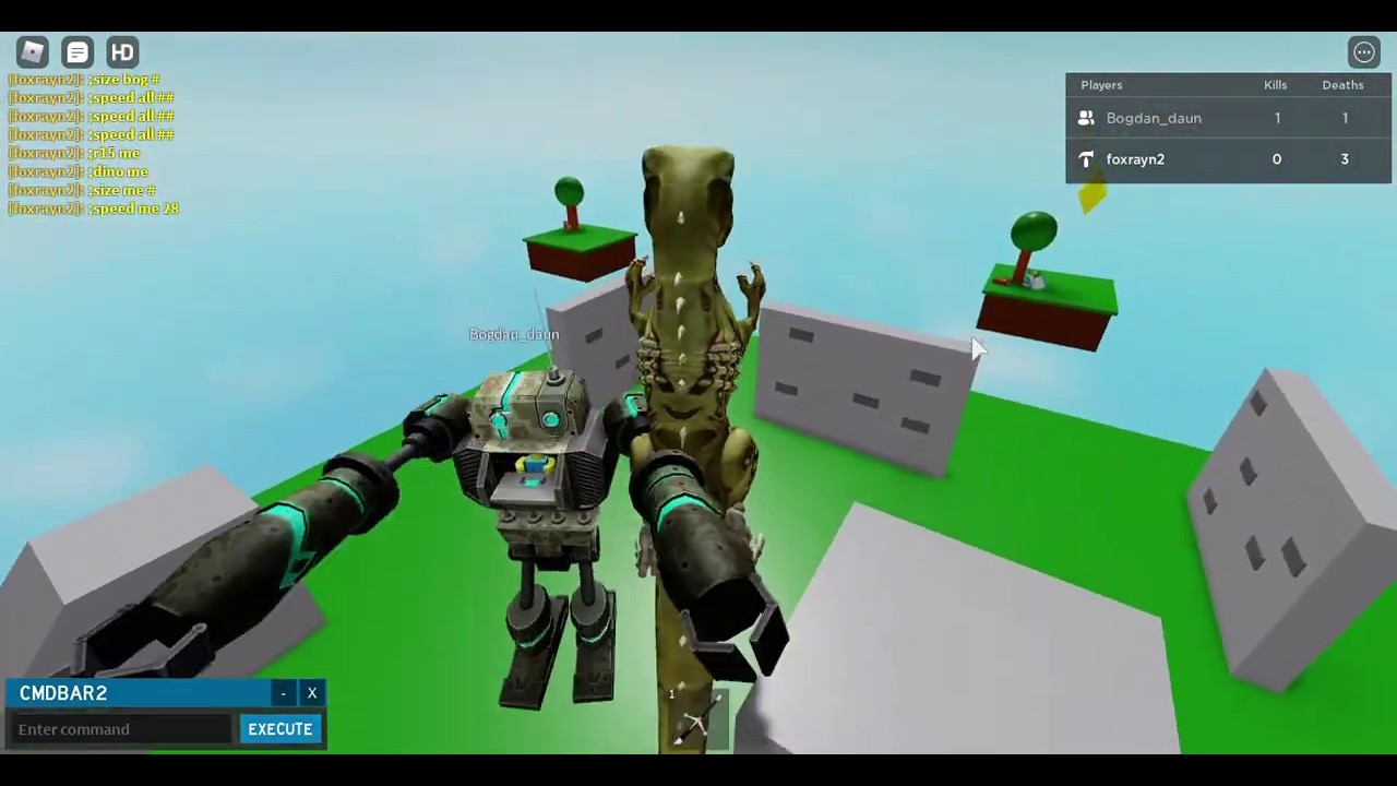 GIANT ROBOT VS T-REX IN ROBLOX - YouTube