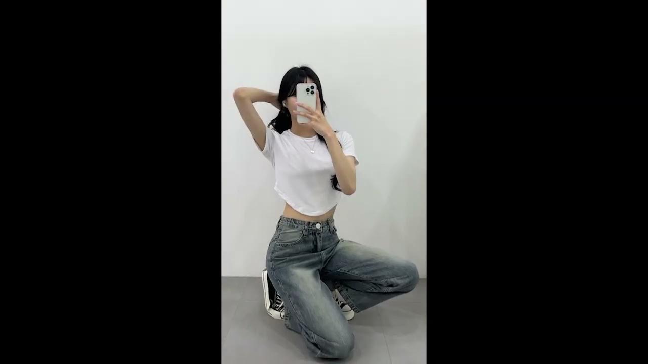 기획블루밍 커팅 라운드 유넥 반팔크롭티 13color KD1073 - YouTube