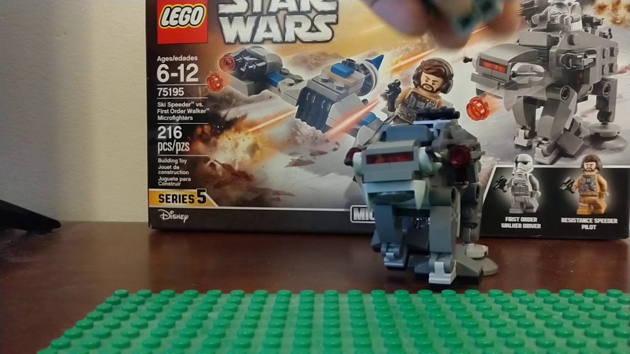 Ski speeder vs. First Order Walker microfighter review - YouTube