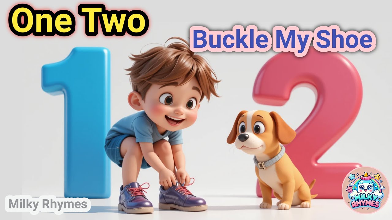One Two Buckle My Shoe 👟 | Nursery rhymes | Fun Kids Song & Animation ...