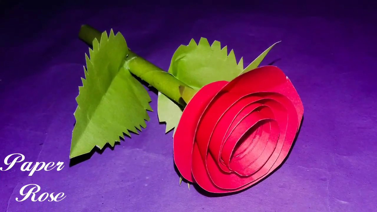 How to make a paper Rose/DIY Easy and simple Paper Rose/Paper Rose ...