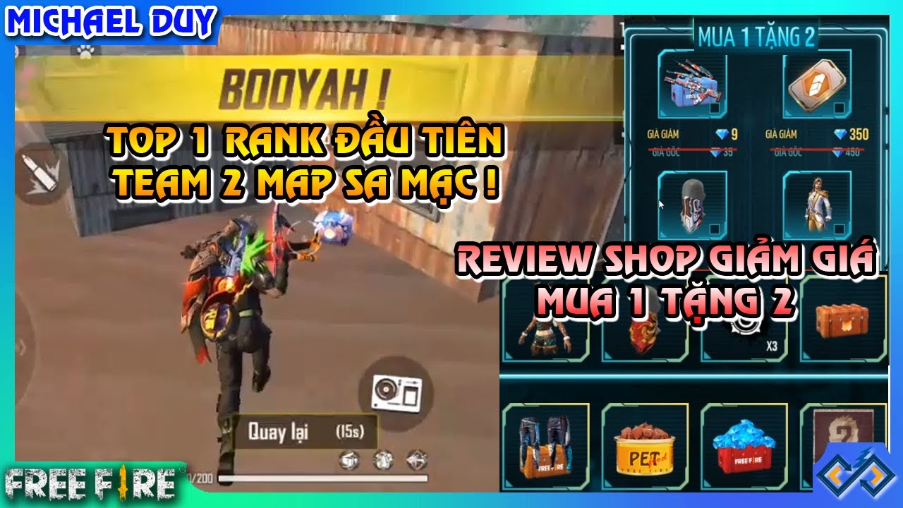 [Garena Free Fire] Review Shop Giảm Giá Mua 1 Tặng 2 & Lần Đầu TOP 1 ...