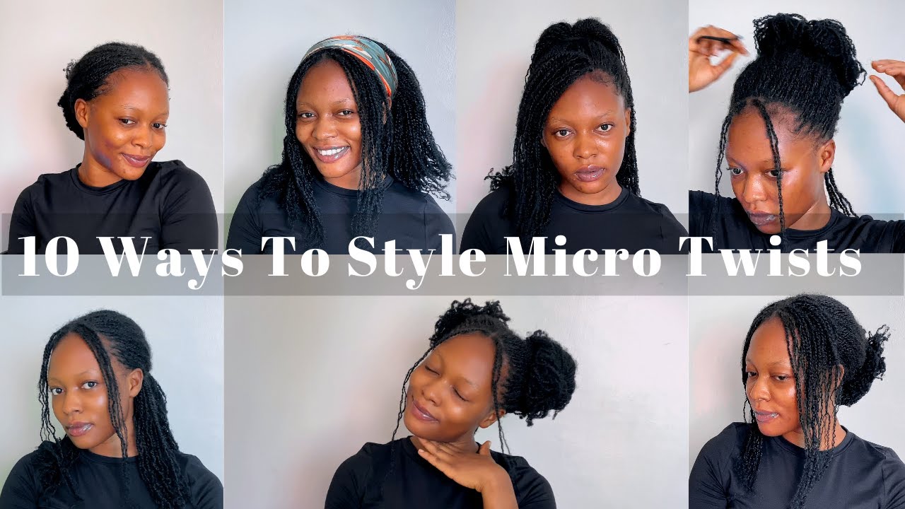 10 SIMPLE WAYS TO STYLE MICRO TWISTS - YouTube