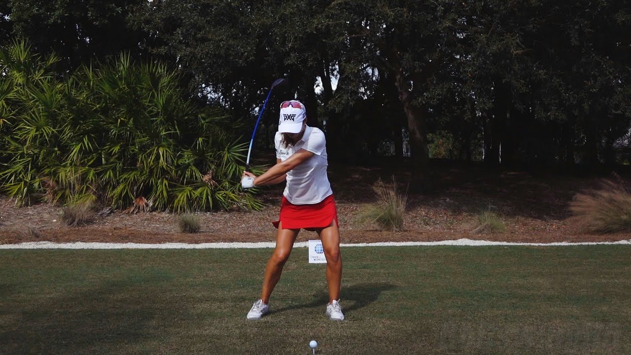 Beatriz Recari 120fps Slow Motion Driver Golf Swing 2015 Cme Group Tour