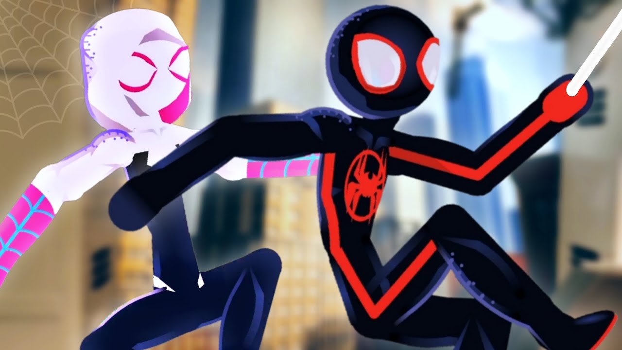 Spider gwen & Spider man: Bank robbery - YouTube