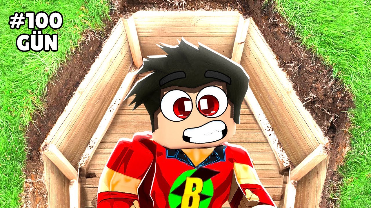 Mezarın İçinde 100 Gün Hayatta kal ! - Roblox Buried Alive Mr Beast ...