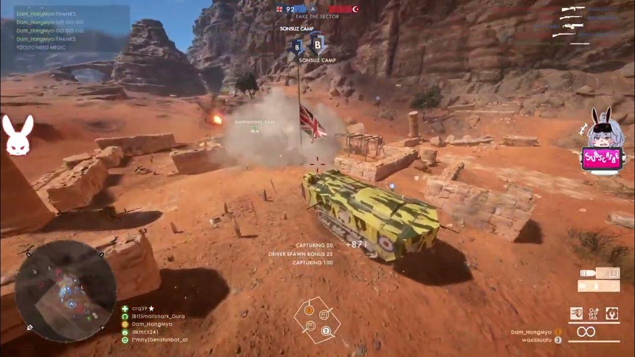 Battlefield 1: Sinai Desert Operation Assault Tank Gameplay - YouTube