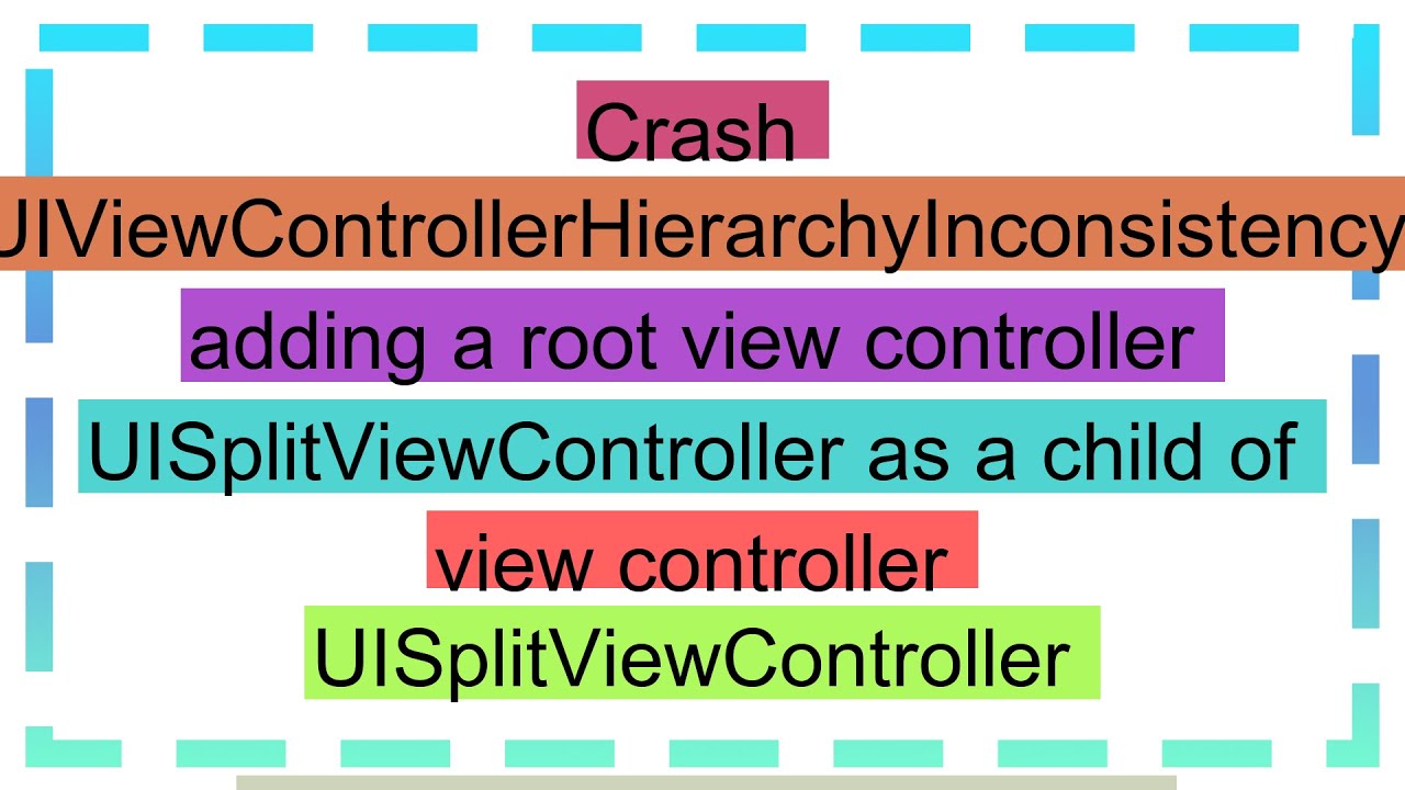 Crash UIViewControllerHierarchyInconsistency adding a root view ...