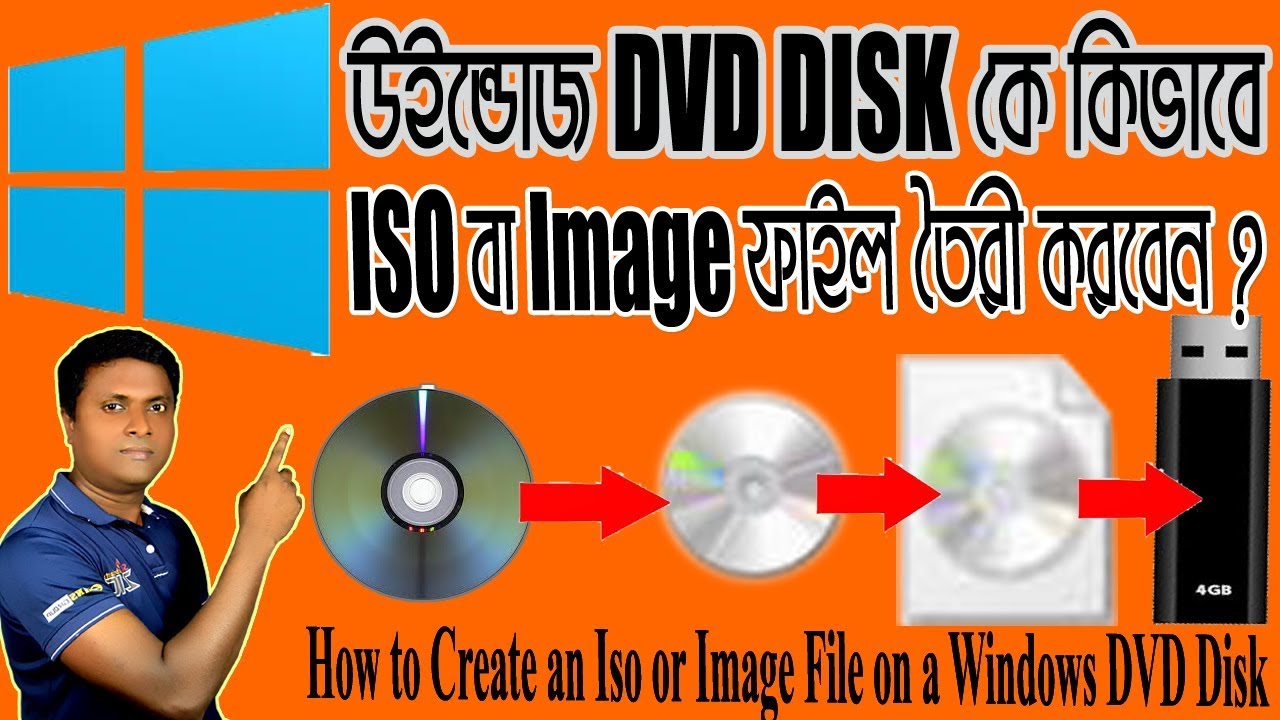 How to Create An ISO or Image File on a Windows DVD Disc-Bangla-কিভাবে ...