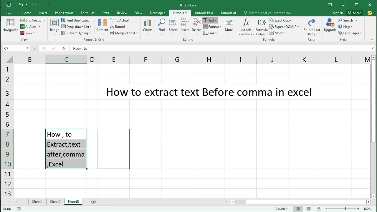 How To Extract Text Before Comma In Excel YouTube How To Extract Text Before Comma In Excel YouTube